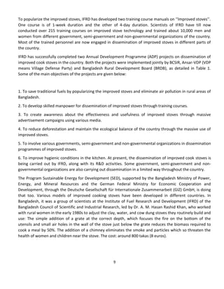 Report on Improved Cook Stove (ICS) | PDF