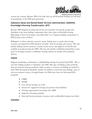 PSH FINAL | DOCX | Government Support and Welfare | Financial Assistance