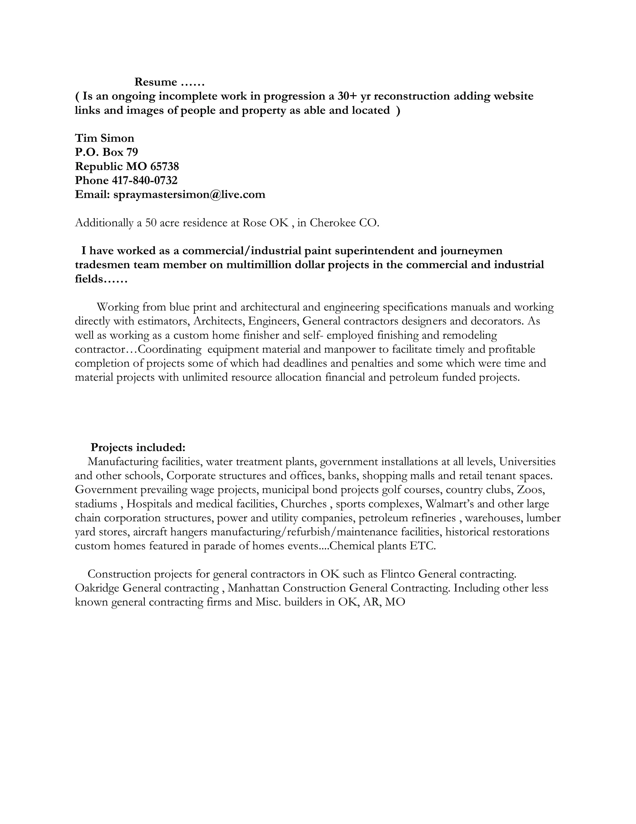 Tim Simon Resume | PDF