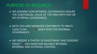 SFITSORIS - THE INTERNAL GOVERNANCE OF FIRMS. | PPT