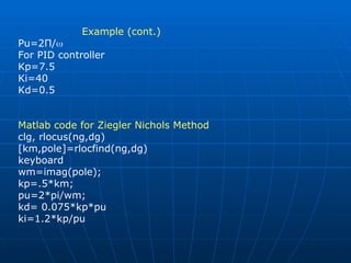 6_8 Ziegler Nichols tuning controller parameters and digital controllers.ppt