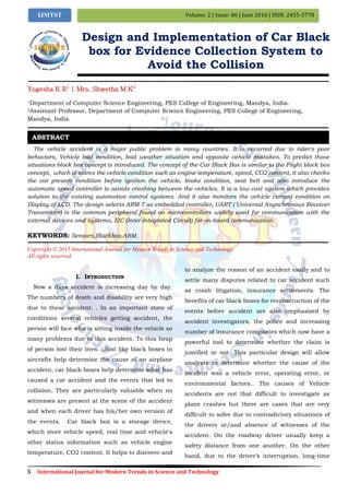 Design and Implementation of Car Black box for Evidence Collection ...