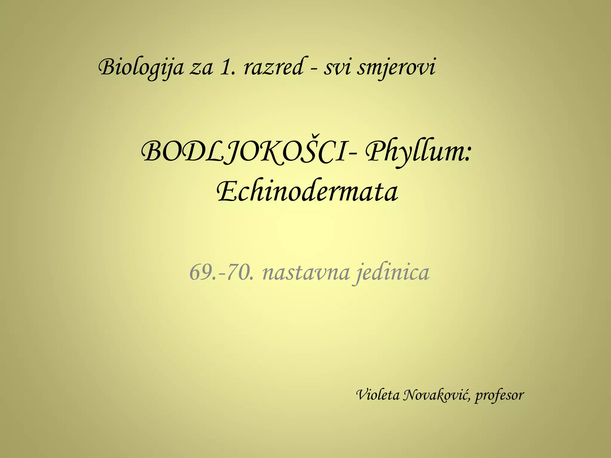 69. 70. nastavna jedinica | PPT