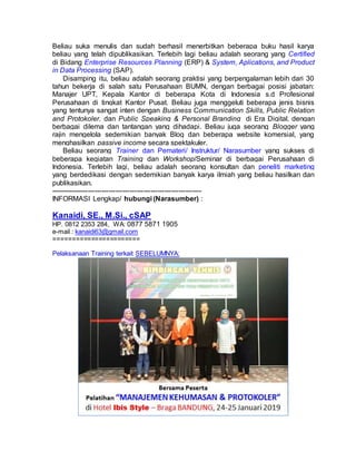 (2021) Silabus Training "Effective PUBLIC RELATION (Kehumasan) dan ...