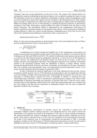 Impact of VR technology in physics teaching on students’ knowledge: a ...
