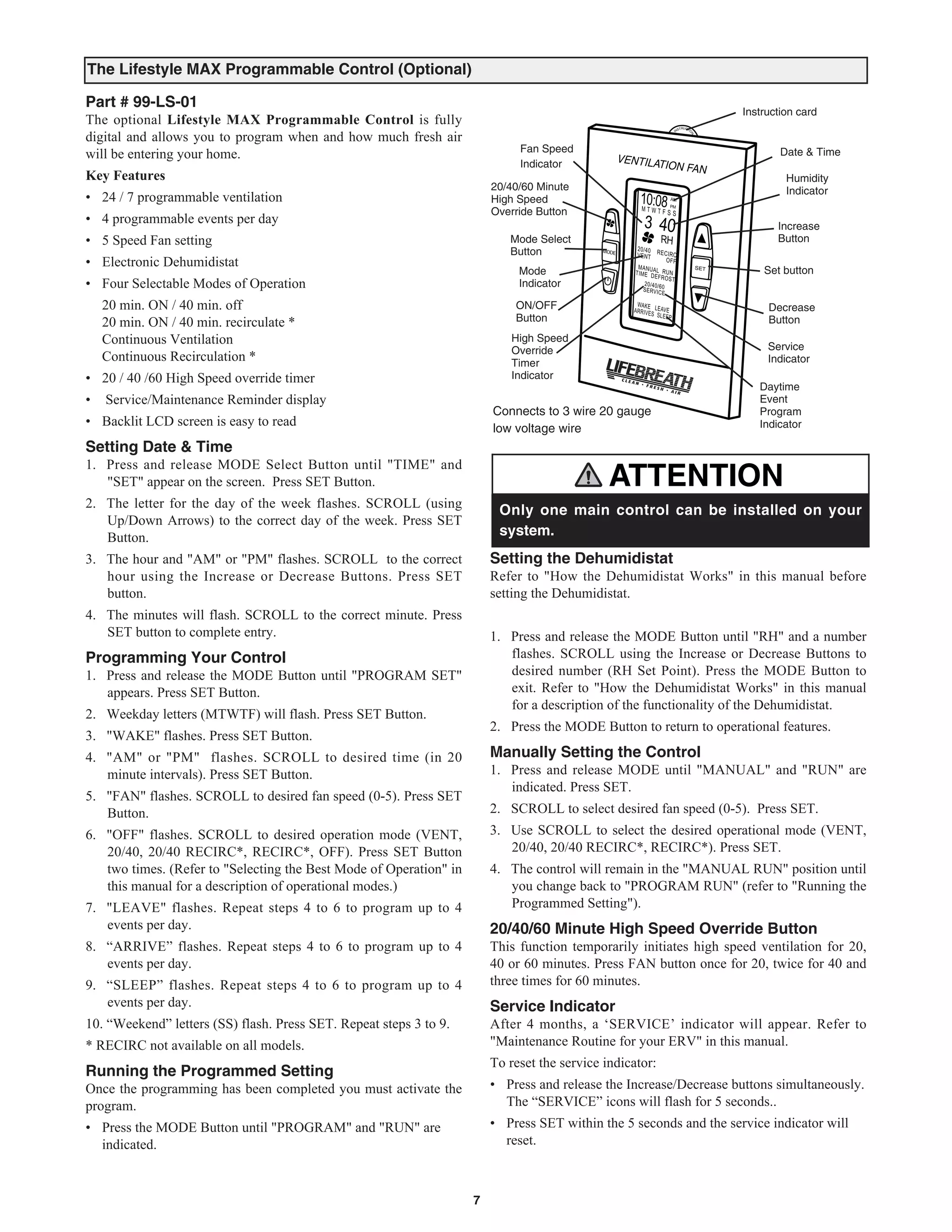 LifeBreath Operation & Installation Manual max series 150 - 200 erv | PDF | Home Appliances ...
