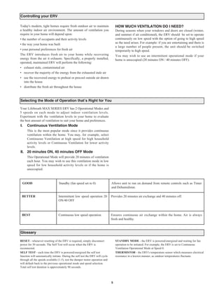 LifeBreath Operation & Installation Manual max series 150 - 200 erv | PDF