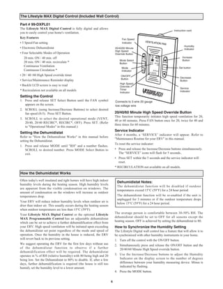 LifeBreath Operation & Installation Manual max series 150 - 200 erv | PDF