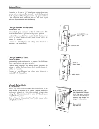 LifeBreath Operation & Installation Manual max series 150 - 200 erv | PDF