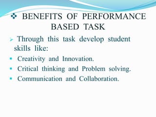 Performanced Based Task | PPT