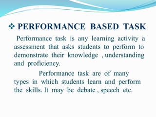 Performanced Based Task | PPT
