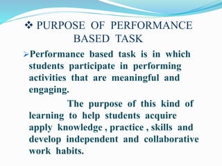 Performanced Based Task | PPT