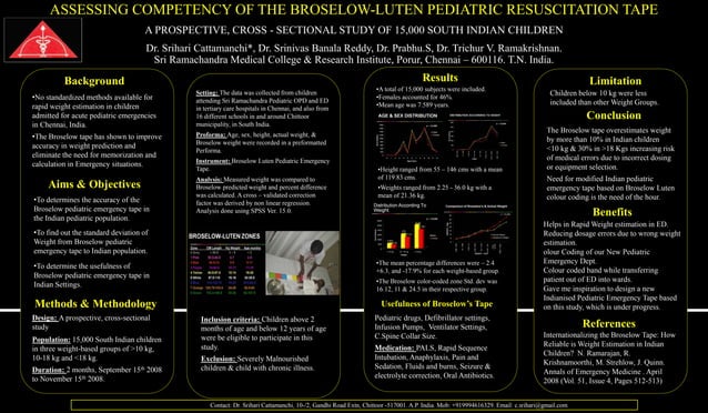 ASSESSING COMPETENCY OF THE BROSELOW-LUTEN PEDIATRIC RESUSCITATION TAPE ...