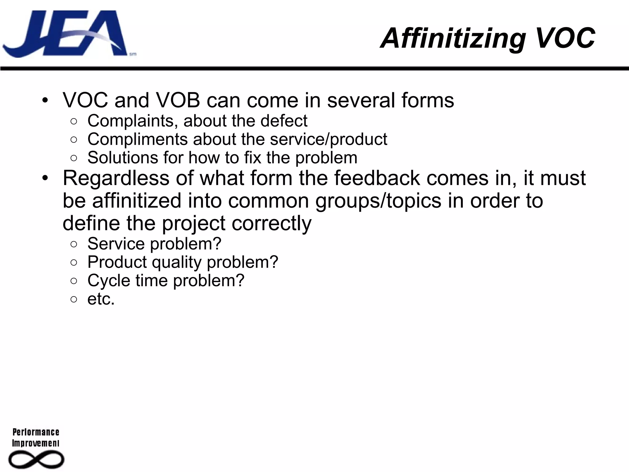 D05 Define VOC, VOB and CTQ | PPT