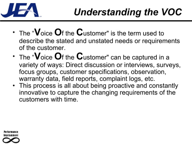 D05 Define VOC, VOB and CTQ | PPT
