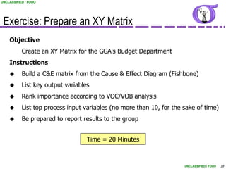 NG BB 31 Cause and Effect (XY) Matrix | PPT