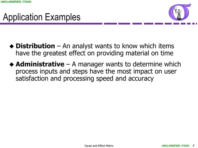 NG BB 31 Cause and Effect (XY) Matrix | PPT