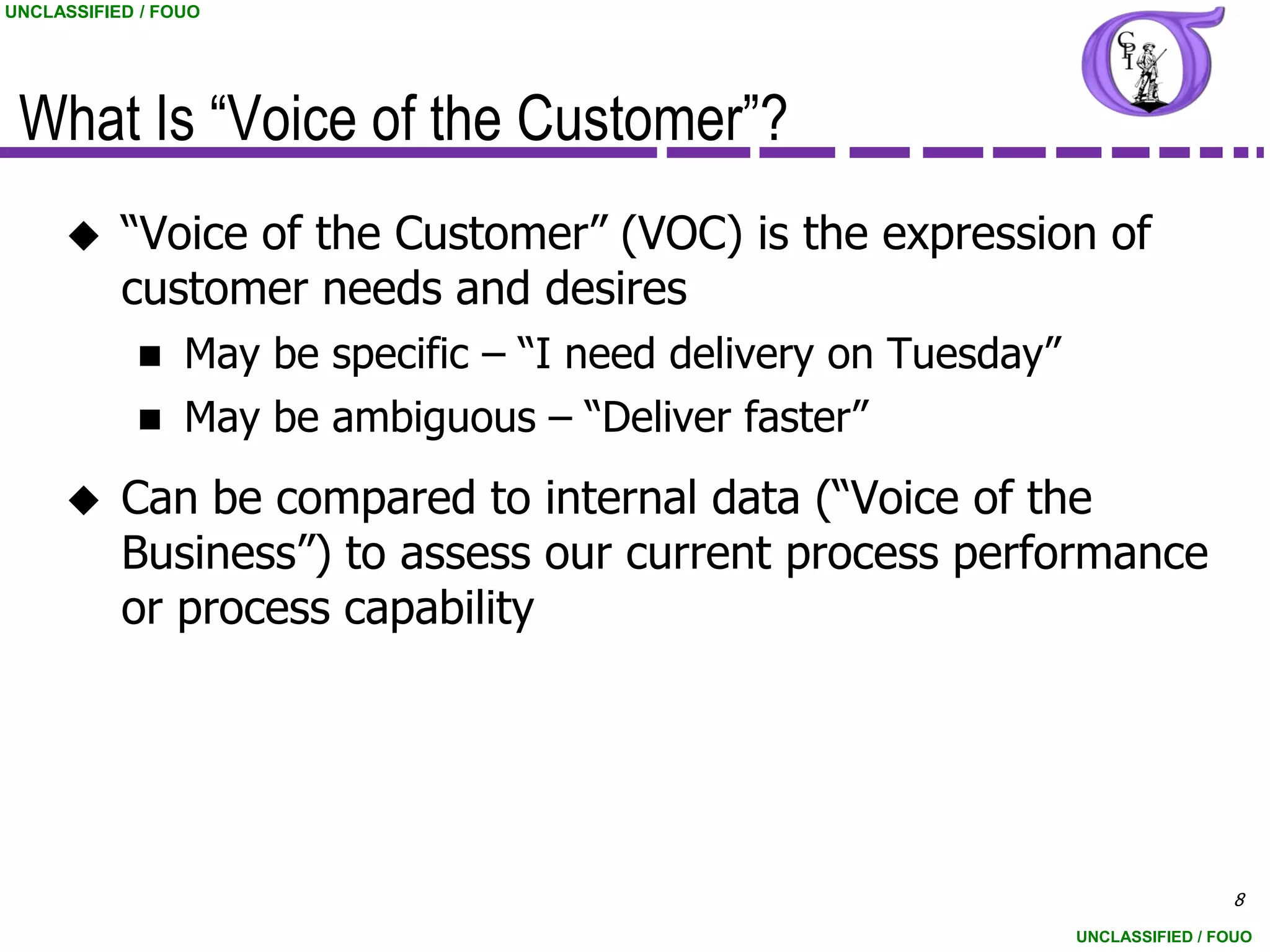 NG BB 13 Voice of Customer | PPT
