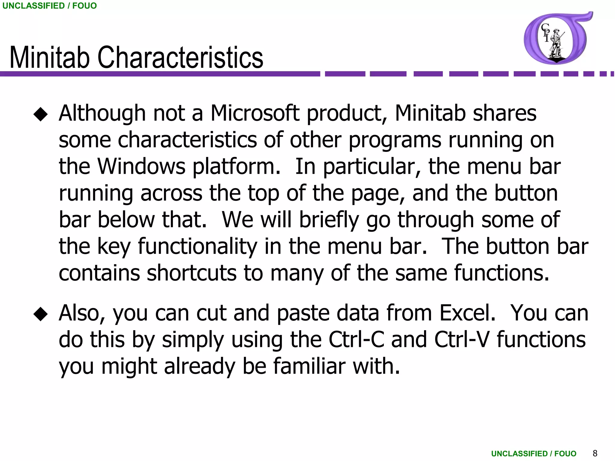 NG BB 21 Intro to Minitab | PDF