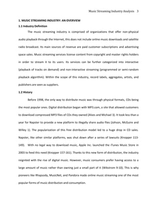Music Streaming Industry Analysis | PDF