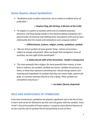 ROLE AND SIGNIFICANCE OF SYMBOLS | DOCX