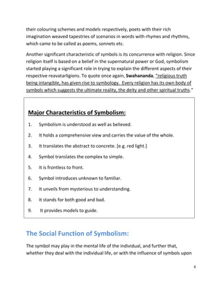 ROLE AND SIGNIFICANCE OF SYMBOLS | DOCX