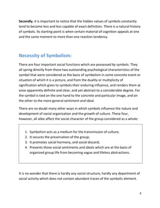 ROLE AND SIGNIFICANCE OF SYMBOLS | DOCX