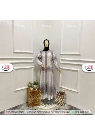 Custom Jahit Gamis Set Inner Outer Kekinian Rumah Jahit Azka | PDF