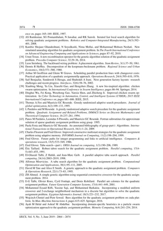 Parallel hybrid chicken swarm optimization for solving the quadratic assignment problem | PDF