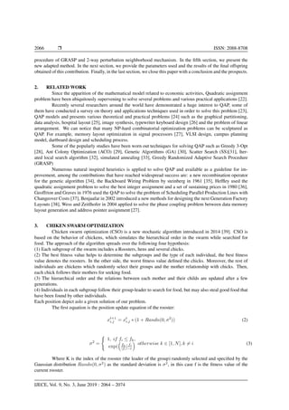 Parallel hybrid chicken swarm optimization for solving the quadratic assignment problem | PDF