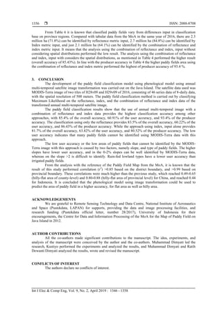 Paddy field classification with MODIS-terra multi-temporal image transformation using ...