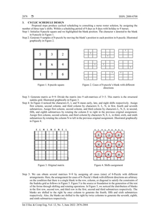 Establishing a cyclic schedule for nurse in the health unit | PDF