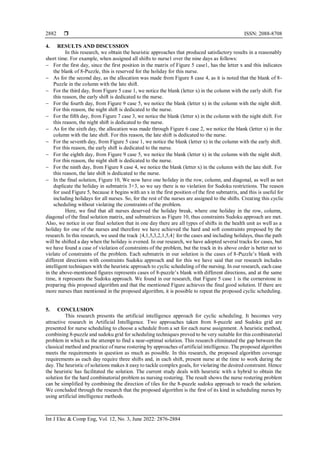 Establishing a cyclic schedule for nurse in the health unit | PDF