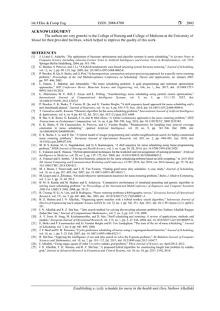 Establishing a cyclic schedule for nurse in the health unit | PDF