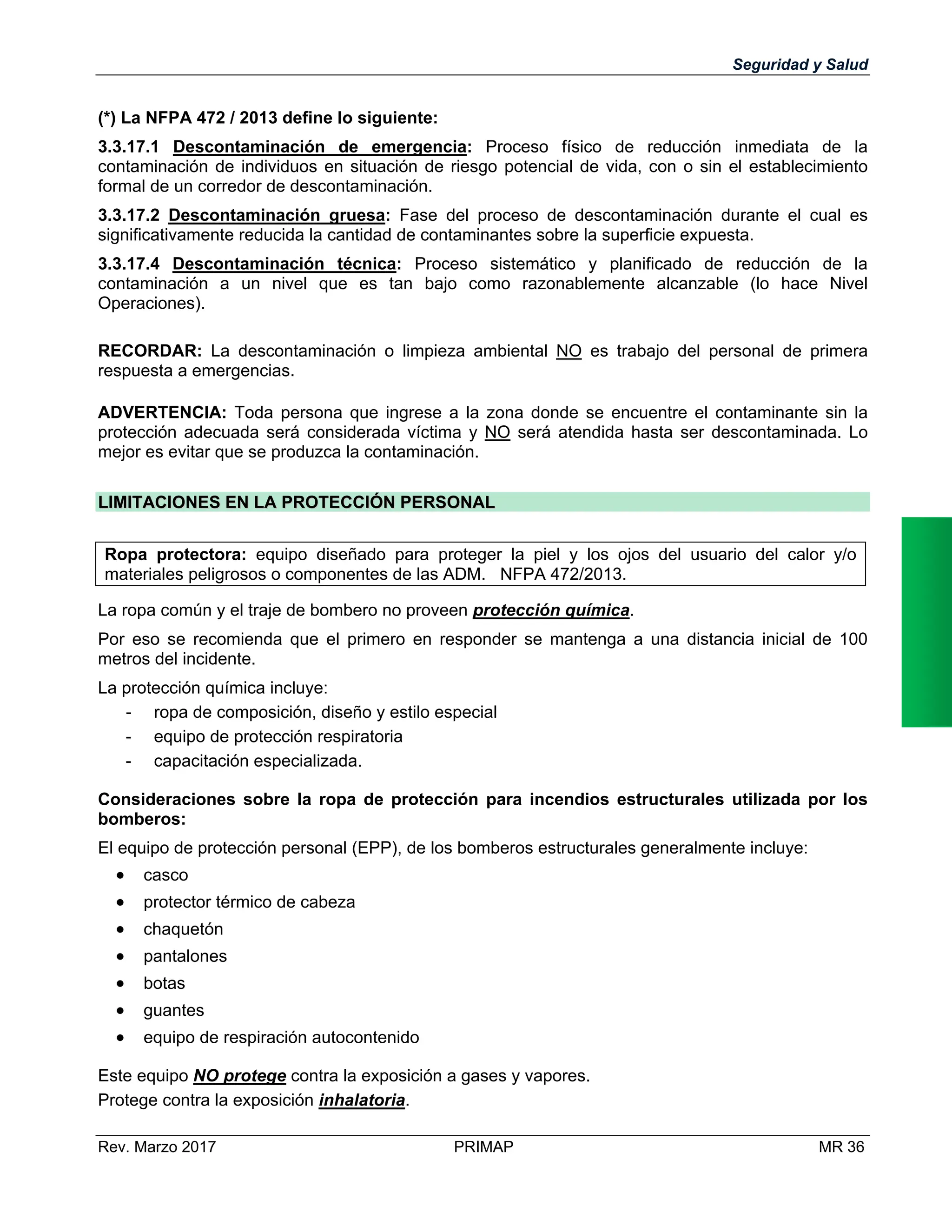 curso de primera respuesta a incidentes con materiales peligrosos | PDF