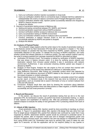 Evaluation of network security based on next generation intrusion ...