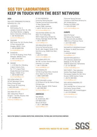SGS Toy Testing Services and Labs A4 EN 15 V1 | PDF