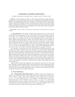 Suprises In Higher DImensions - Ahluwalia, Chou, Conant, Vitali | PDF