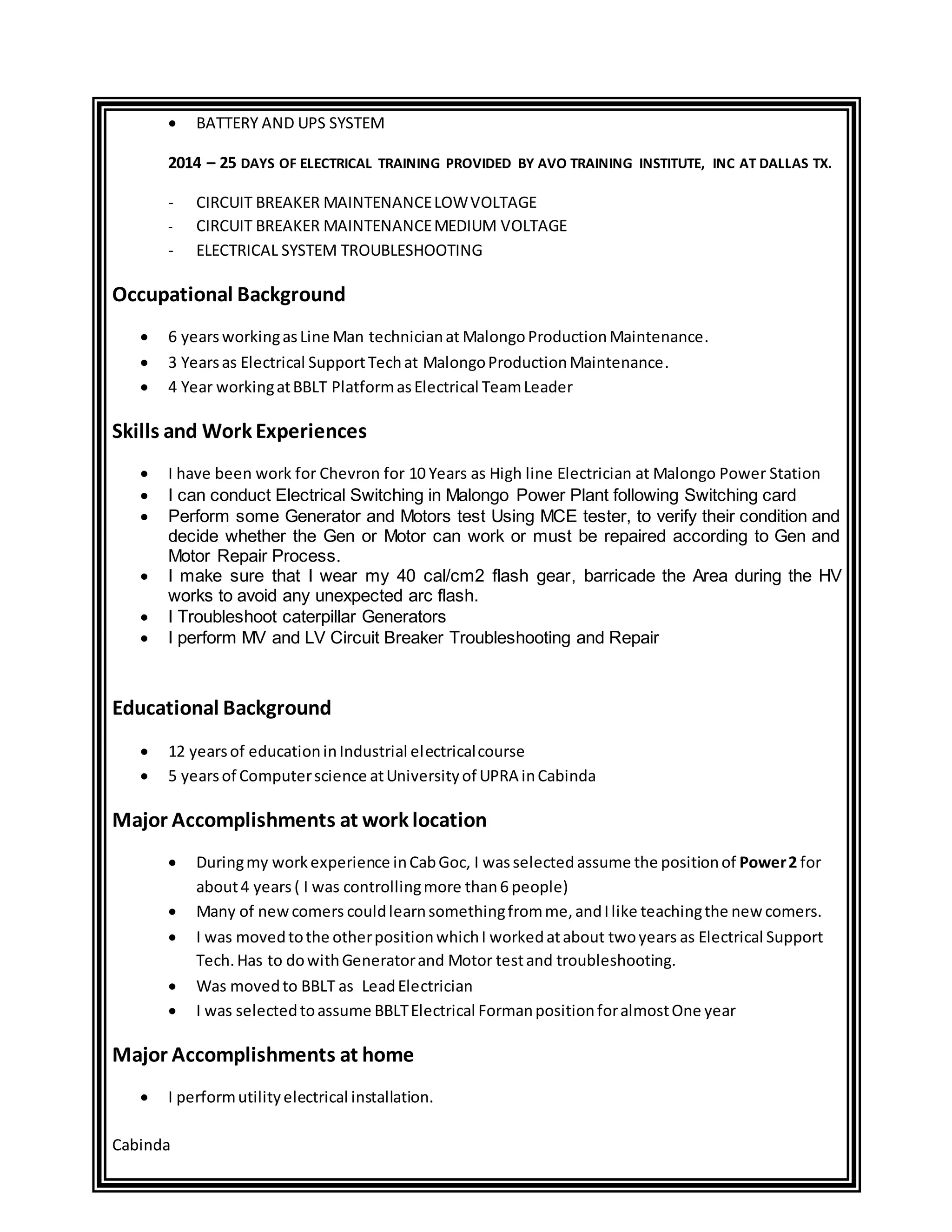 Curriculum Vitae Actualizado | DOCX