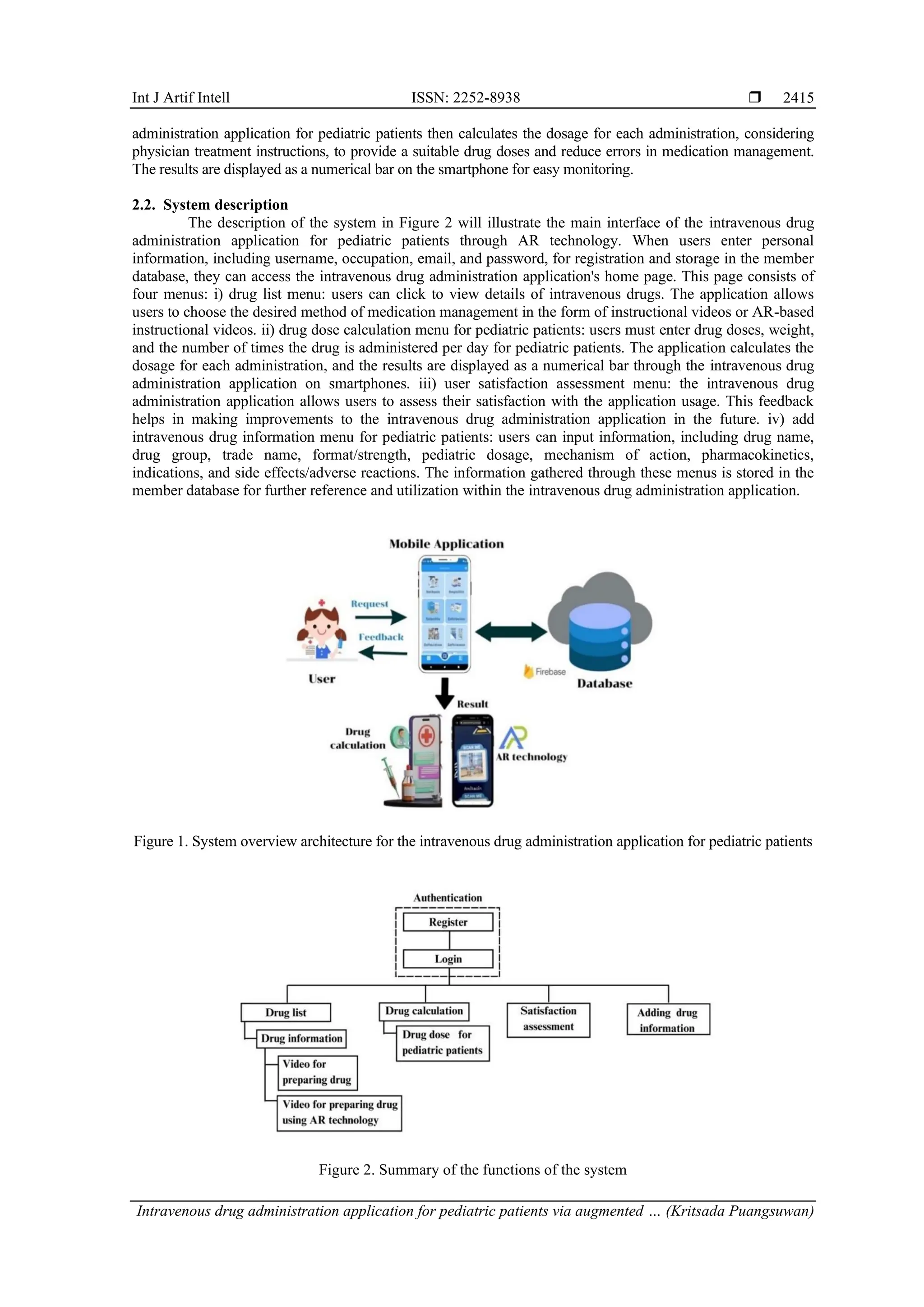 Intravenous drug administration application for pediatric patients via ...