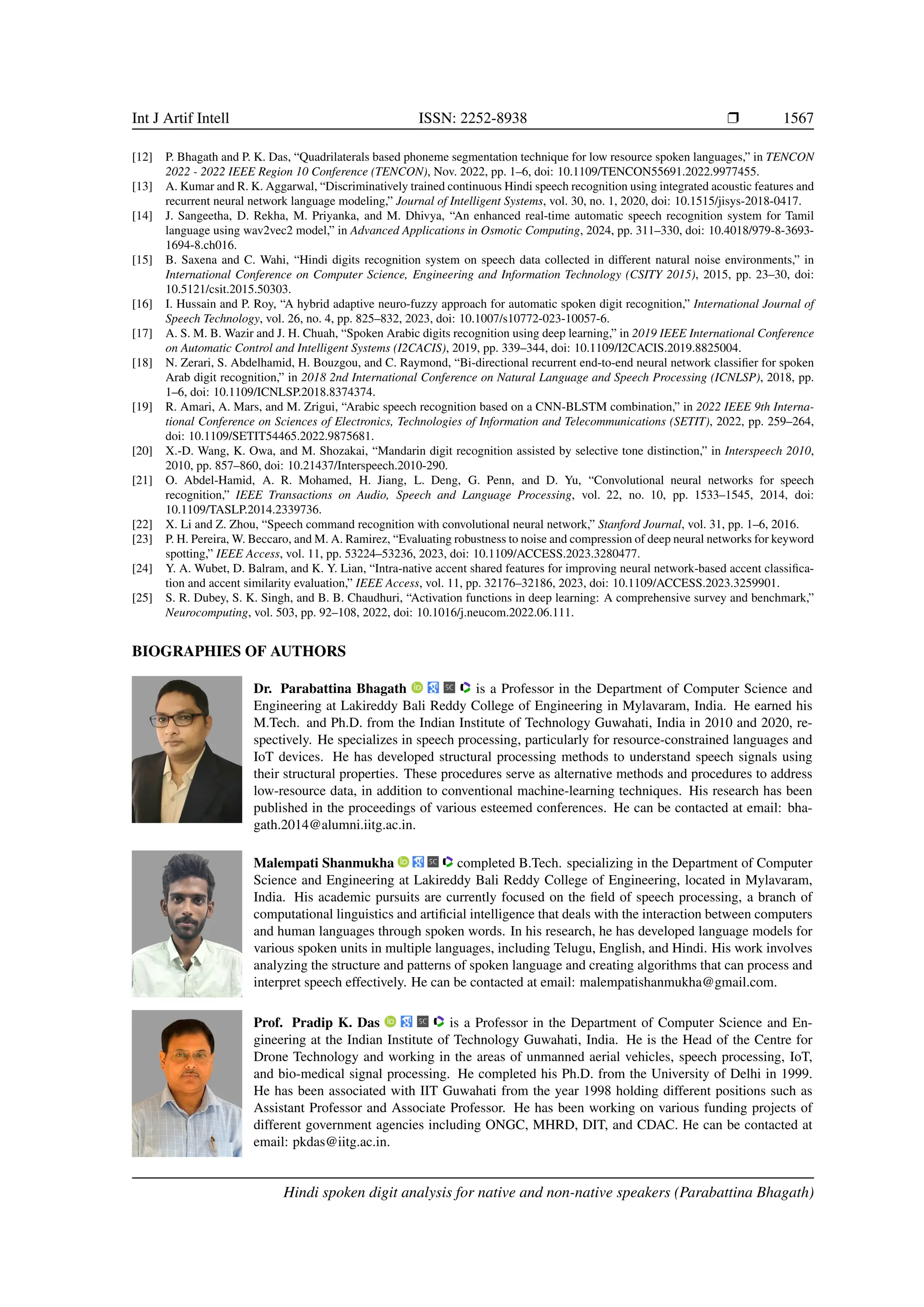 Hindi spoken digit analysis for native and non-native speakers | PDF