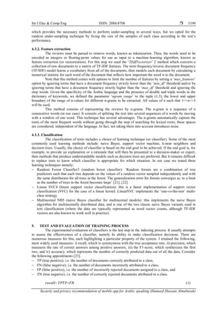 Security and privacy recommendation of mobile app for Arabic speaking | PDF