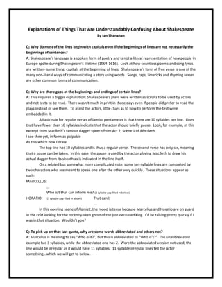 Shakespeare for English Language Learners | PDF