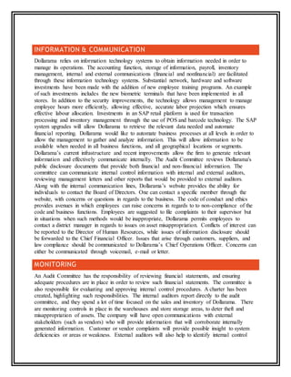 Dollarama Internal Control FInal | DOCX | Business Accounting & Finance ...