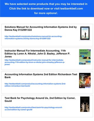 Instructor Manual For Accounting Information Systems: A Business ...