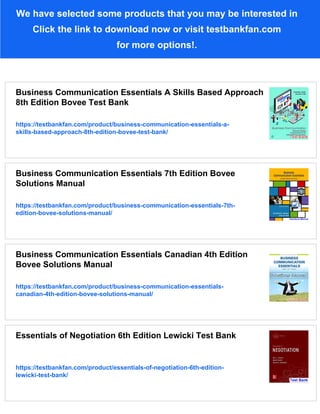 Business Communication Essentials A Skills Based Approach 8th Edition ...