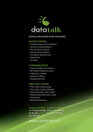 DataTalk Cloud IPBX Booklet | PDF