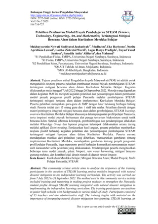 MODUL AJAR PROYEK (P5)_SMP_MODUL AJAR PROYEK (P5)_SMP_MODUL AJAR PROYEK (P5)_SMP | PDF