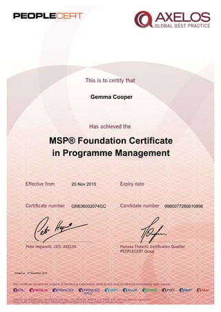 MSP Foundation e-Cert | PDF