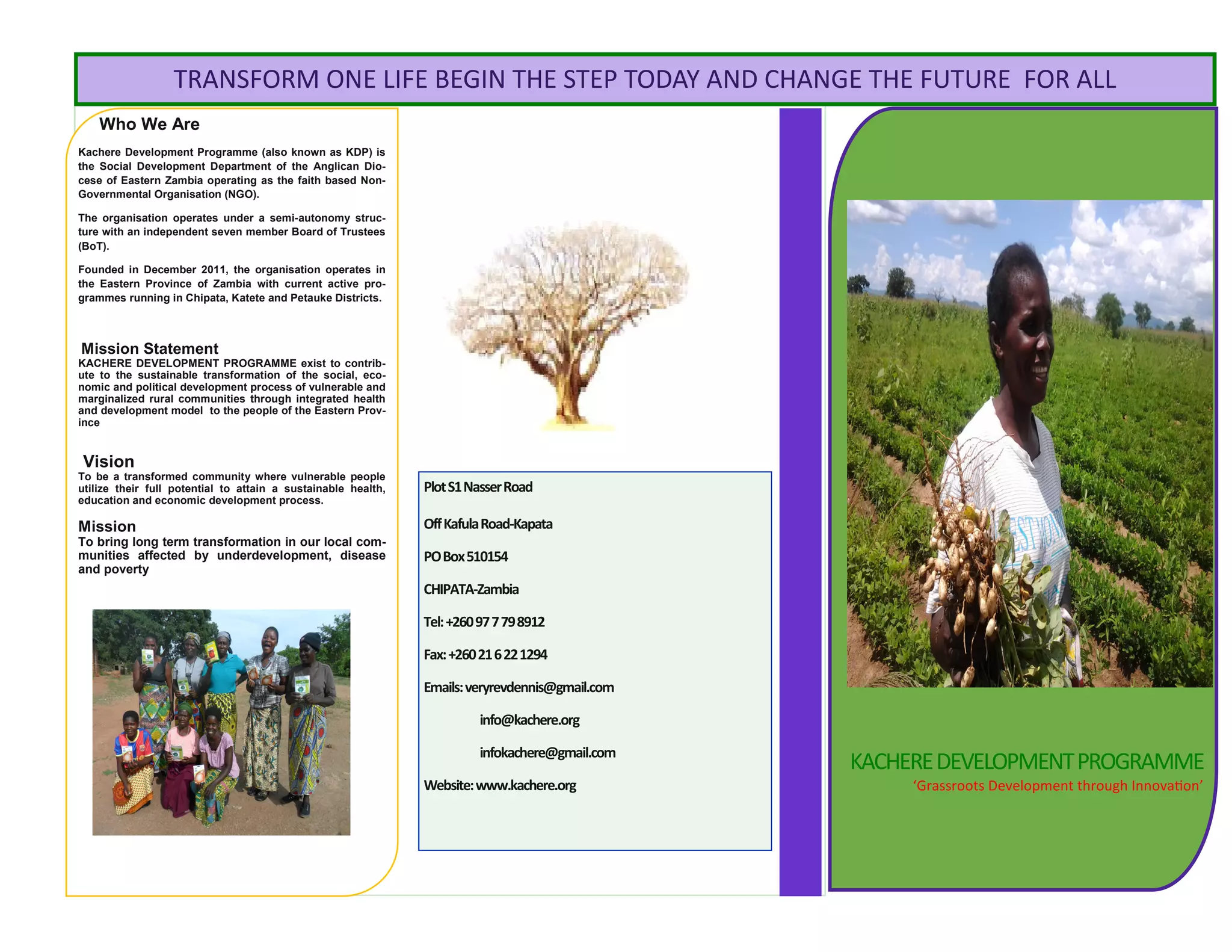 Brochure for the Kachere Development Programme-2014 (2) | PDF ...